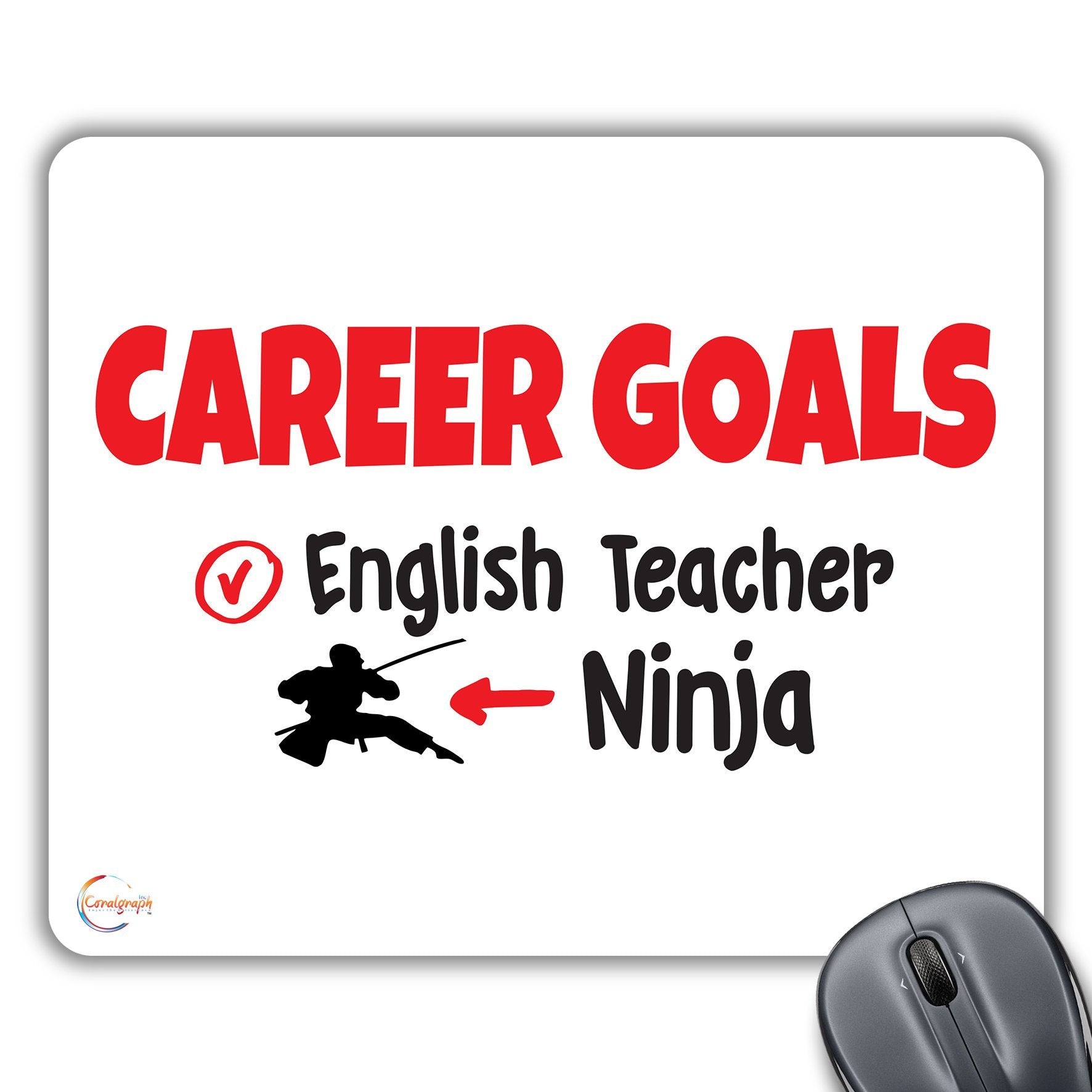 CP490 Career Goals English Teacher/Ninja Novelty Gift Printed PC Lapto ...