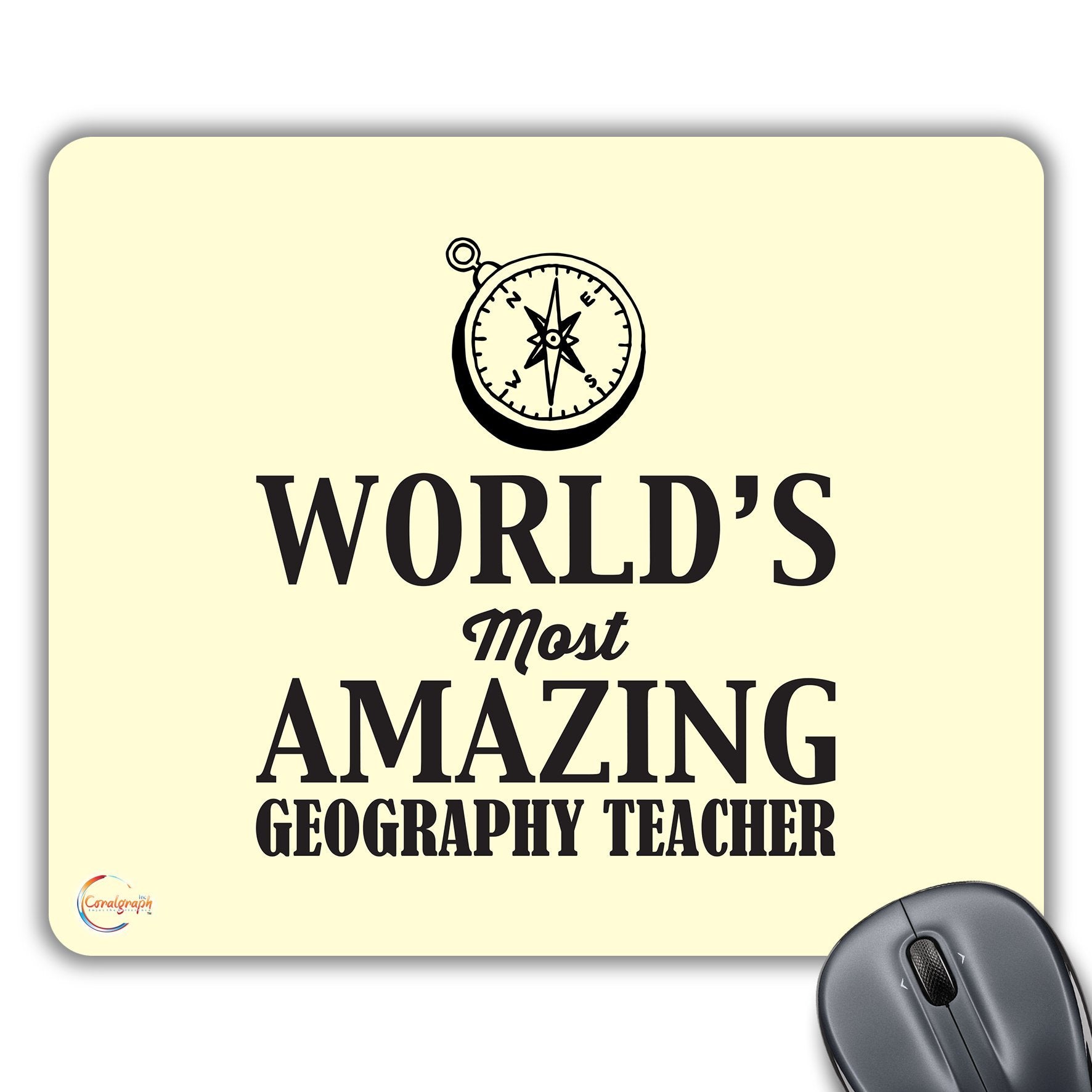 CP342 World's Most Amazing Geography Teacher Novelty Gift Printed PC L ...